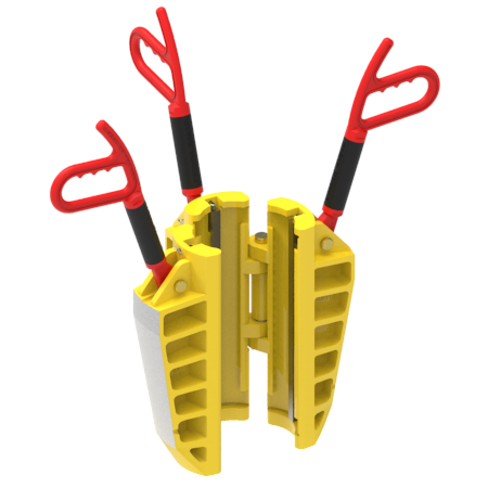 RMET 4 1/2" DU LONG 180 TON ROTARY SLIP COMPLETE W/ FLEX HANDLES ...